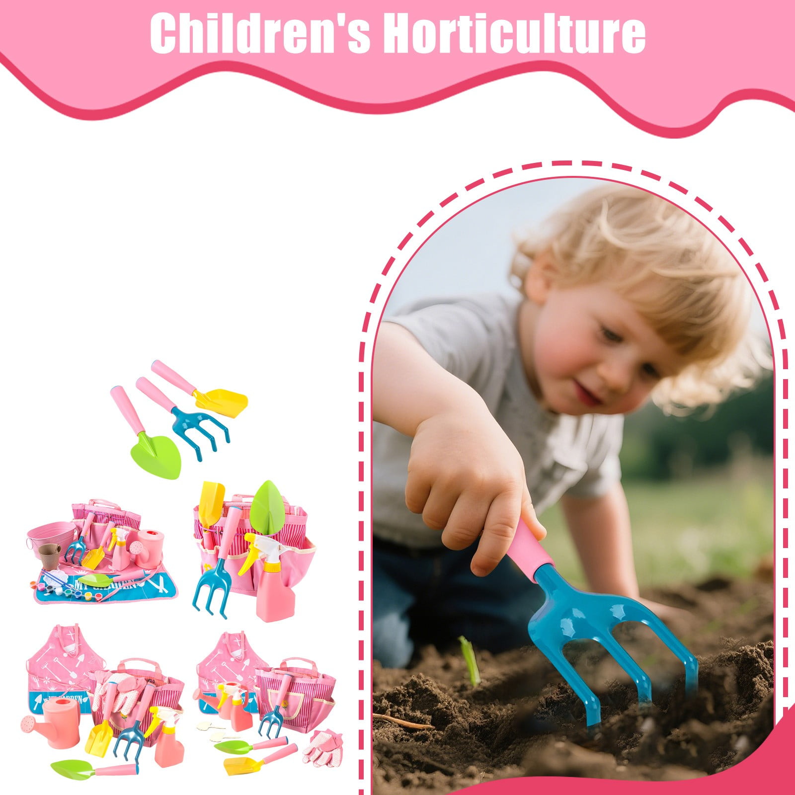 Jingjianm Kids Gardening Tool Set 3 Piece Durable Plastic Tools with ...