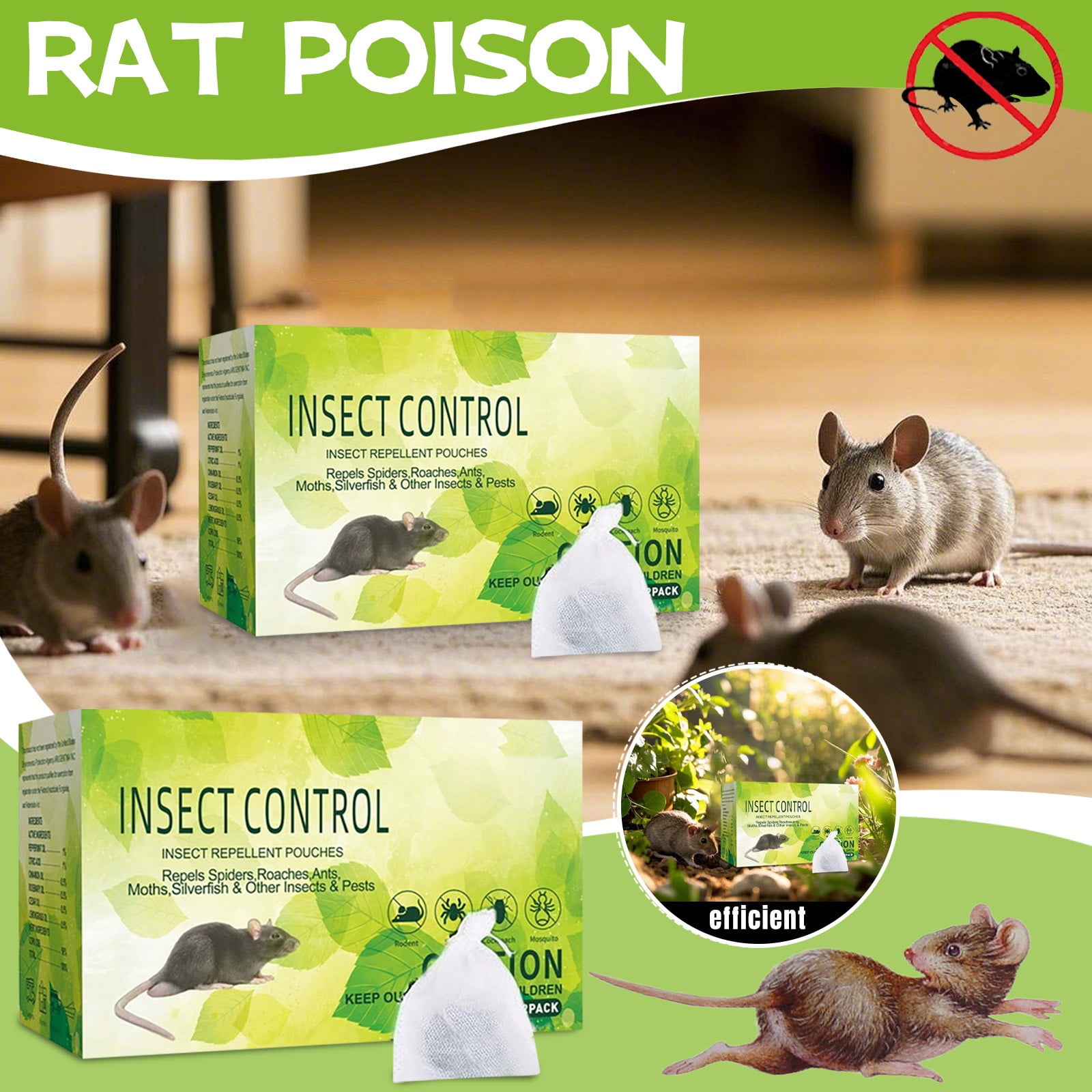 Jingjianm Natural Insect Repellent Pouches Effective Against Spiders ...