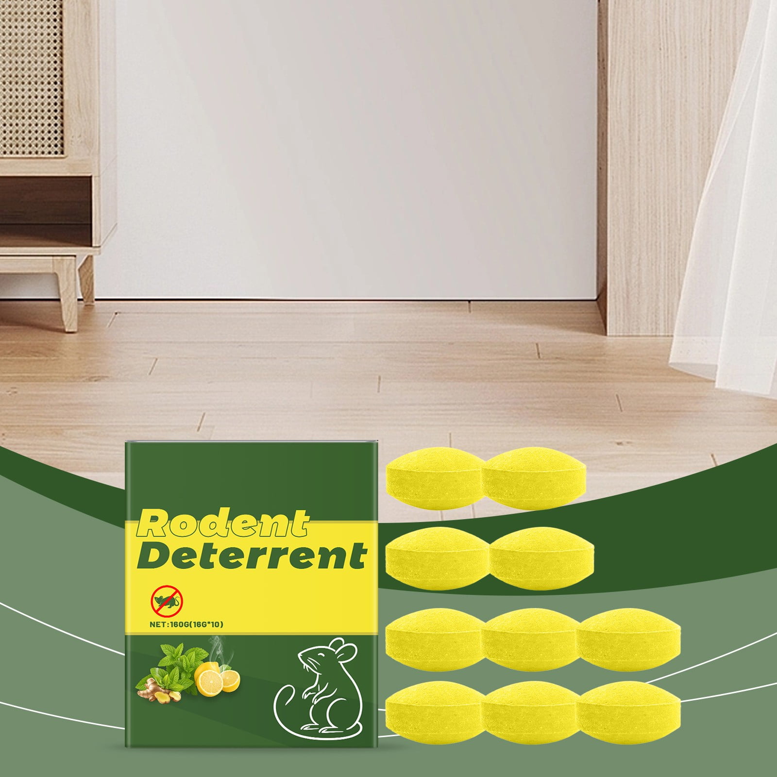 Jingjianm Natural Rodent Repellent Tablets Eco-Friendly Pest Control ...