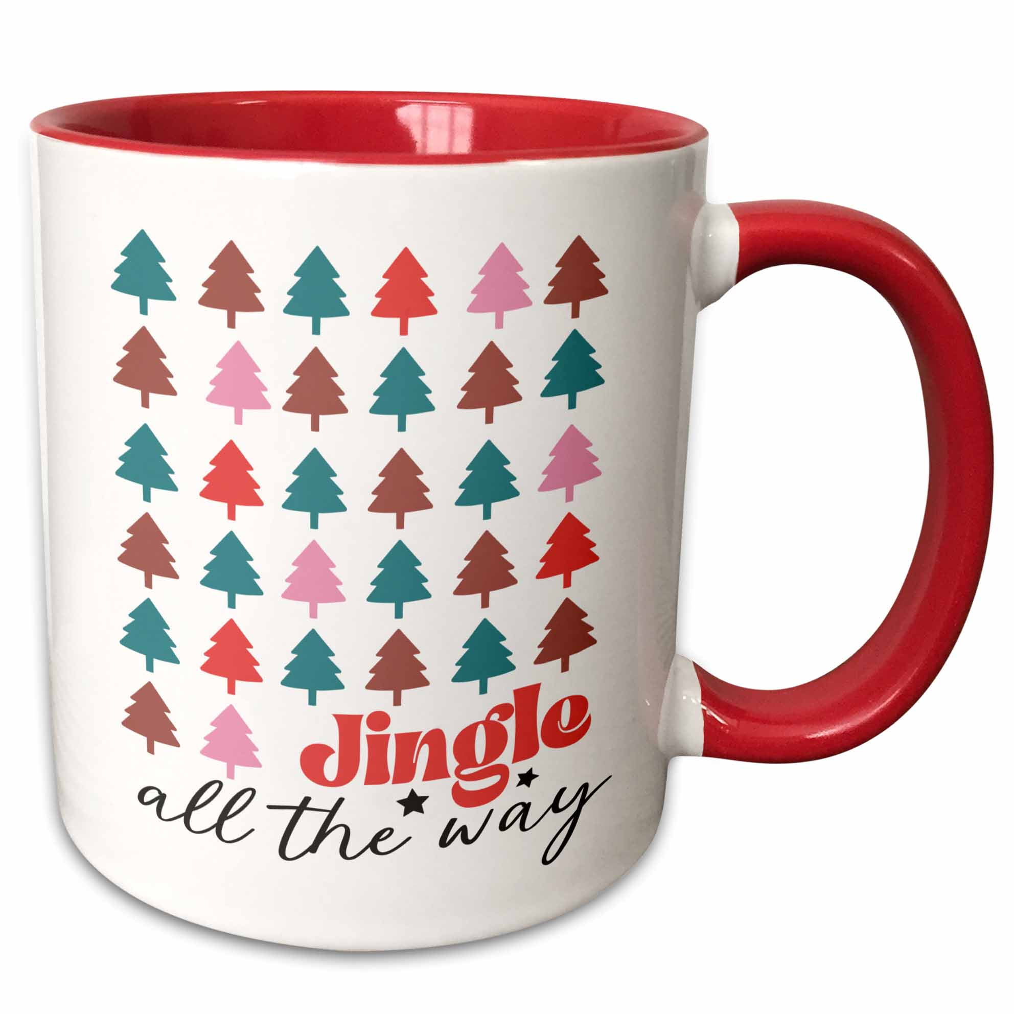 3drose, Jingle All the Way - Christmas Typography and Christmas Trees ...