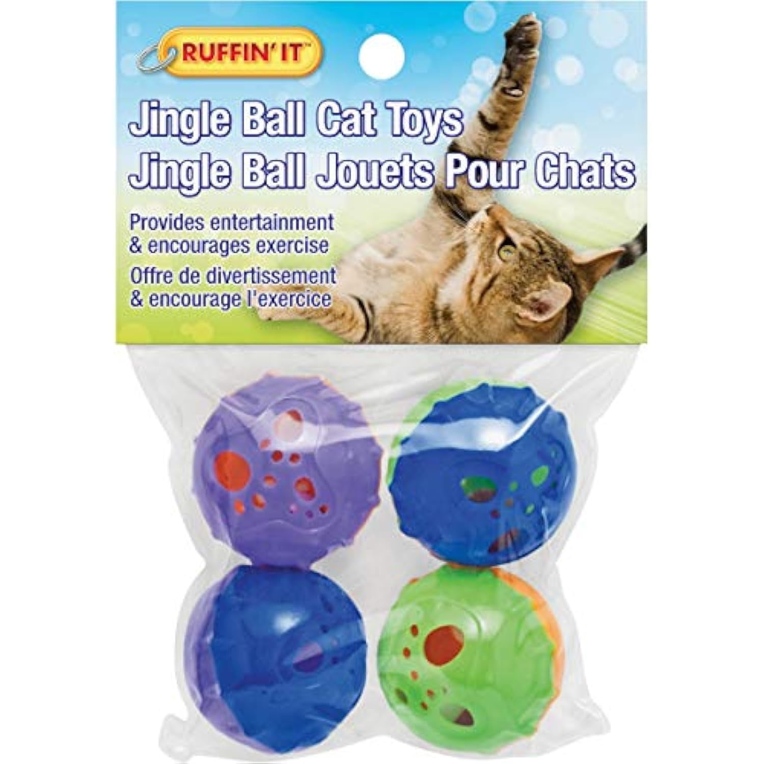 Jingle Bell Balls Cat Toy, 4 Count - Walmart.com