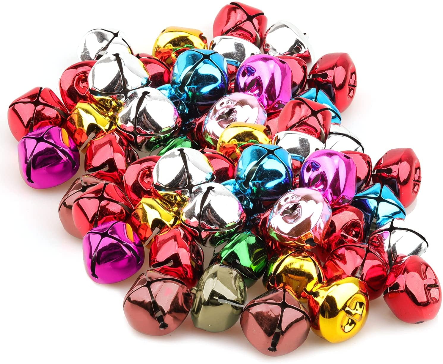 Jingle Bells, 1.2" Large Colorful Craft Bells Christmas Bells Metal ...