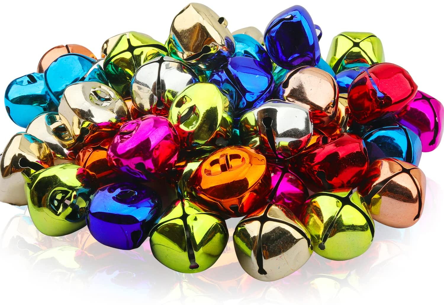 Jingle Bells, 1.5" Large Colorful Hanging Craft Bells for Christmas ...