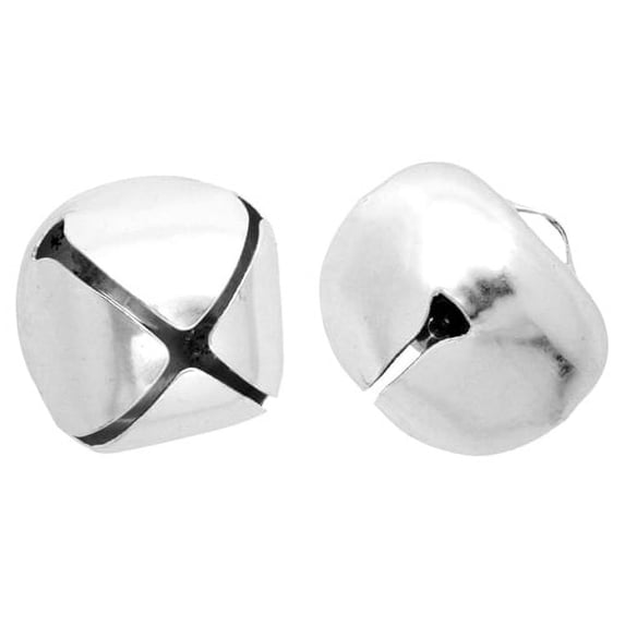 John Bead 100pcs 12mm Silver Round Jingle Bells for DIY Christmas ...