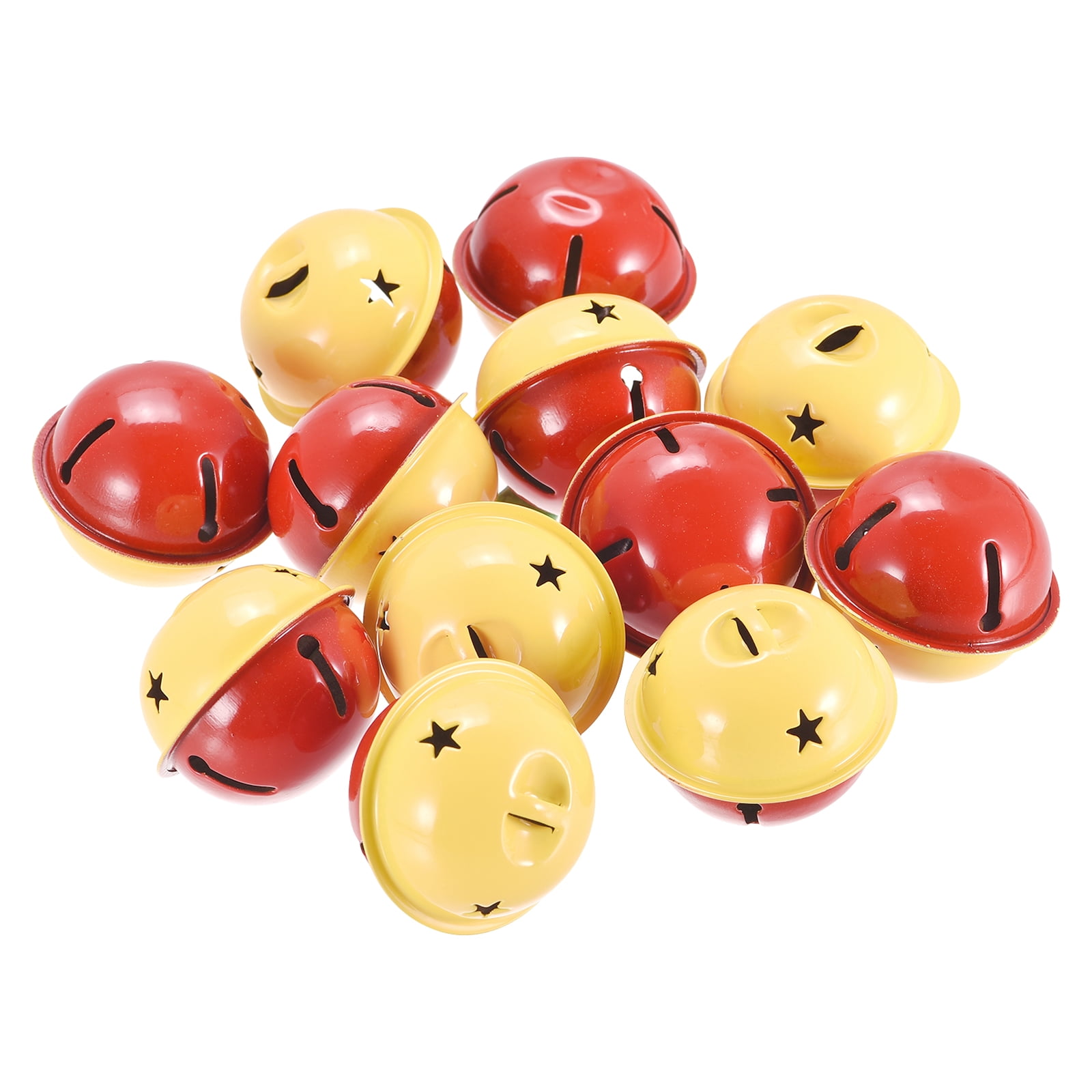 Jingle Bells, 40mm 12 Pack Carbon Steel Craft Bells with Star Cutouts ...
