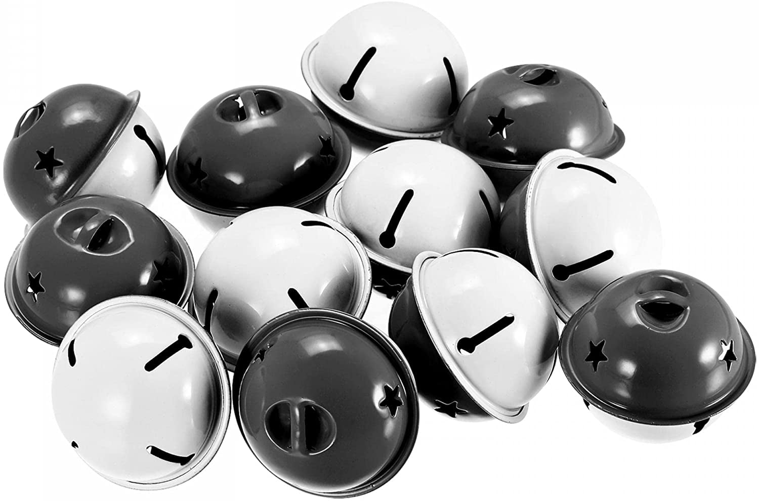 Jingle Bells, 40mm 30pcs Carbon Steel Craft Bells with Star Cutouts for ...