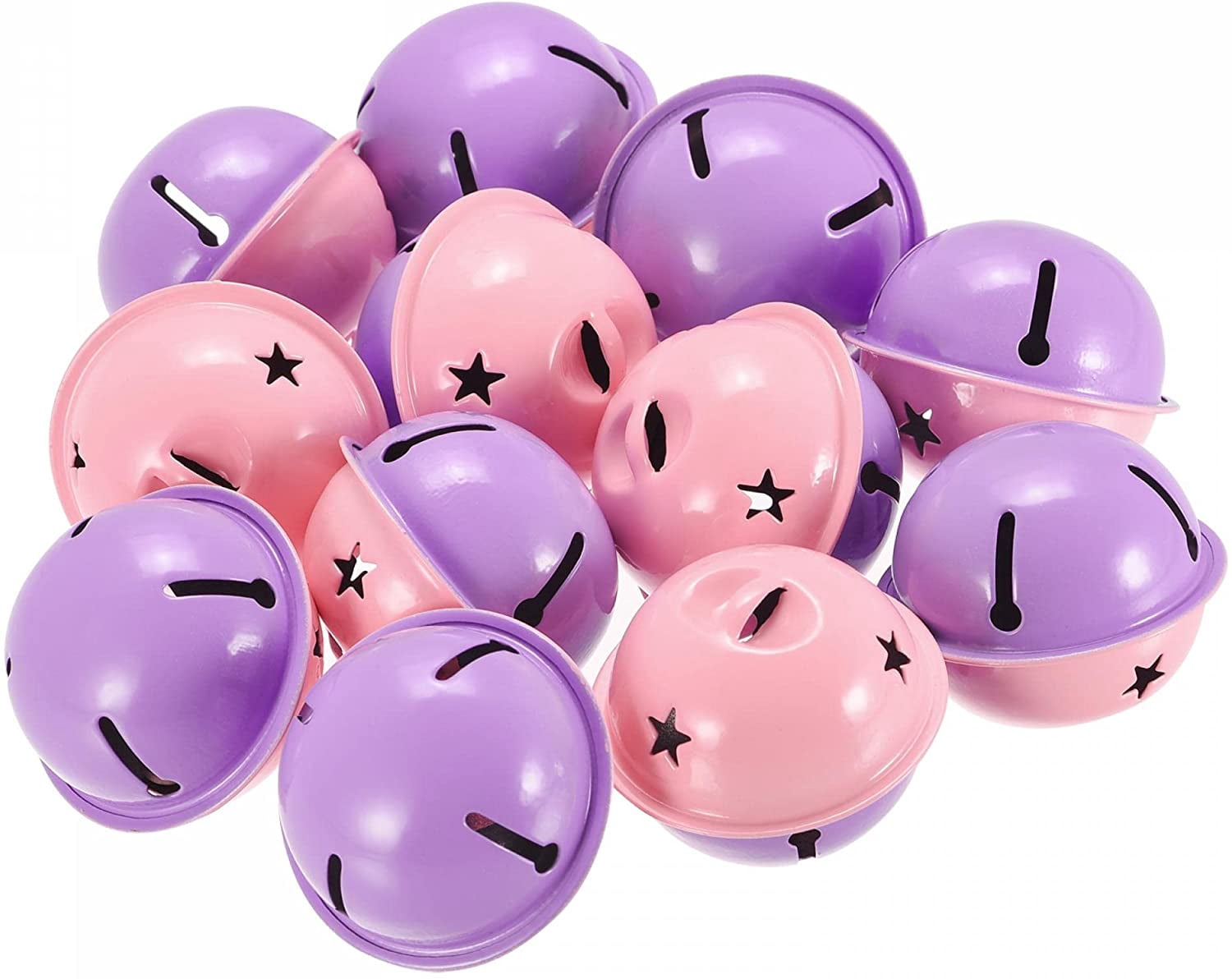 Jingle Bells, 40mm 30pcs Carbon Steel Craft Bells with Star Cutouts for ...
