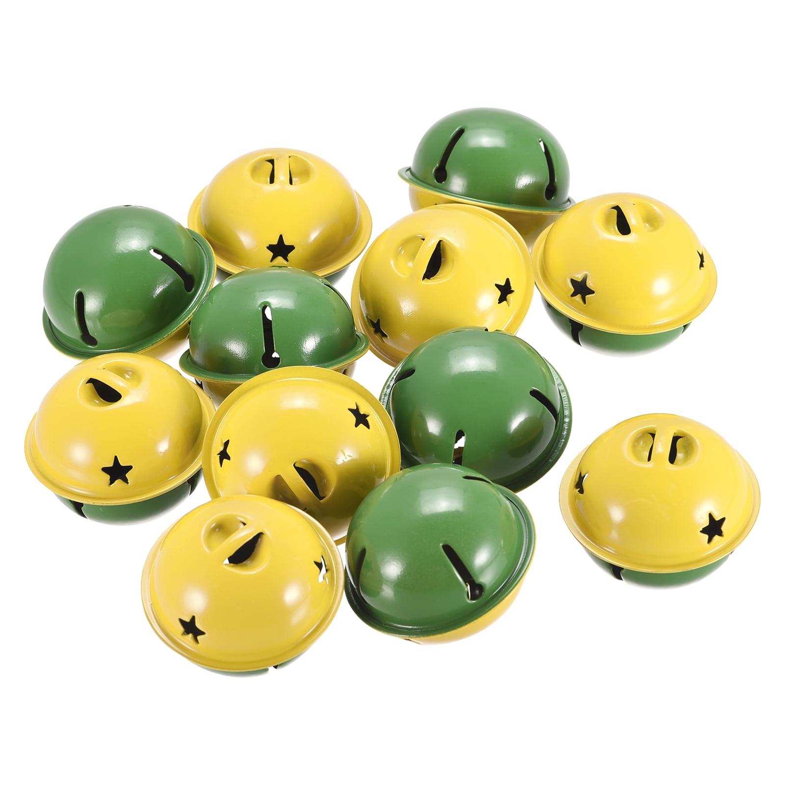 Jingle Bells, 40mm 64pcs Craft Bells with Star Cutouts for DIY, Green ...