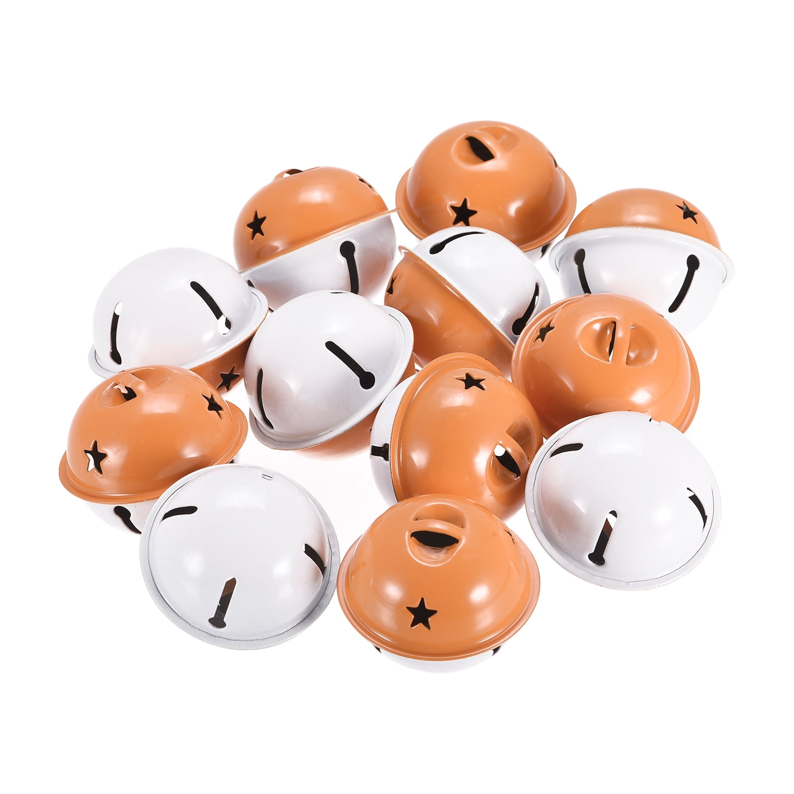 Jingle Bells, 40mm 64pcs Craft Bells with Star Cutouts for DIY, White ...