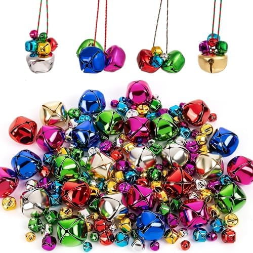 Jingle Bells for Crafting, Large Small Christmas Jingle Bell Bulk with ...