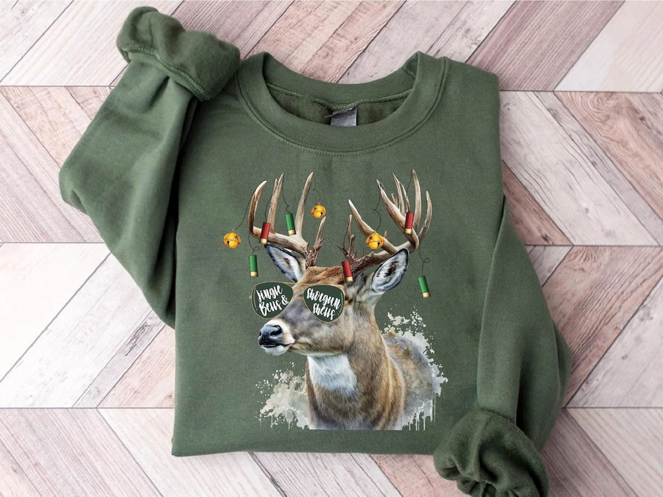 Jingle Bells Shotgun Shells Sunglasses Sweatshirt, season Deer Hunting ...