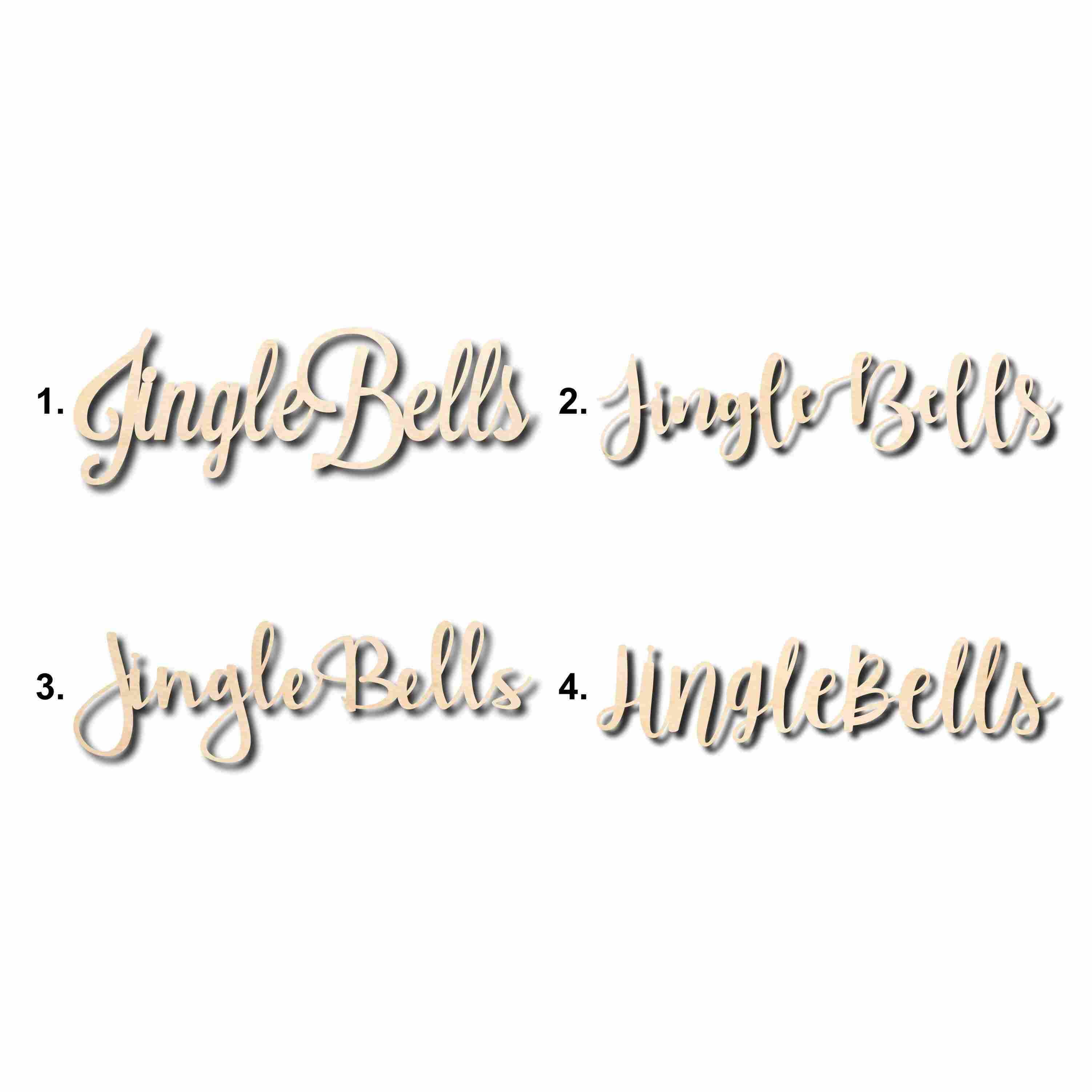 Jingle Bells Sign Unfinished Wood Cutout Home Decor DIY Option 1- 10 ...