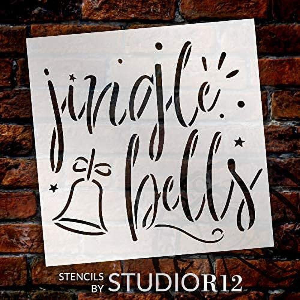Jingle Bells Stencil by StudioR12 DIY Christmas Holiday Home Decor ...