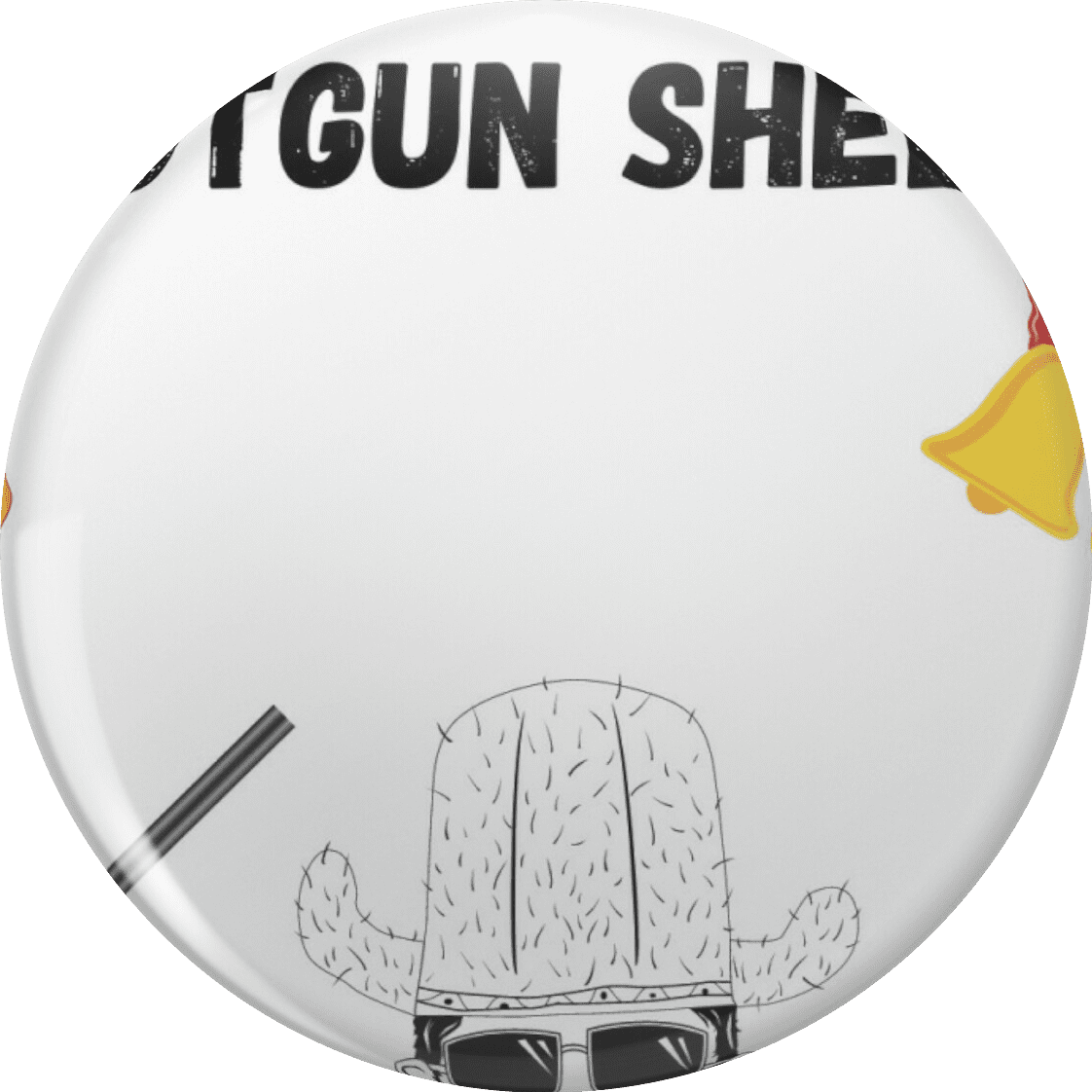 Jingle Bells n Shotgun Shells Funny Christmas Design Pin Lapel Pin ...