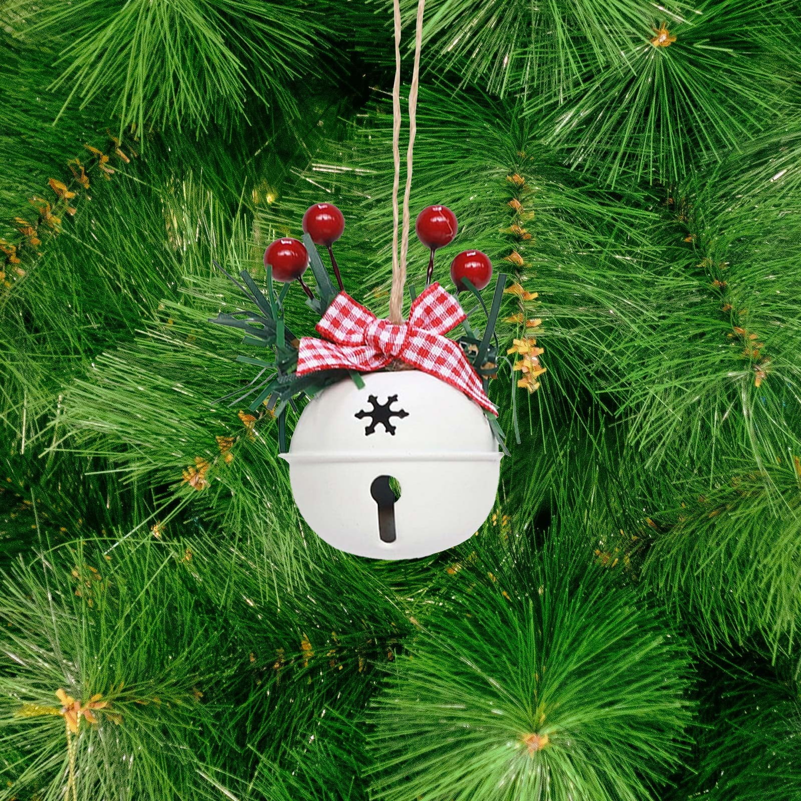 Jingle Bells with Snowflake Cutout 1.96 Inch/ 49 mm Christmas Tree ...