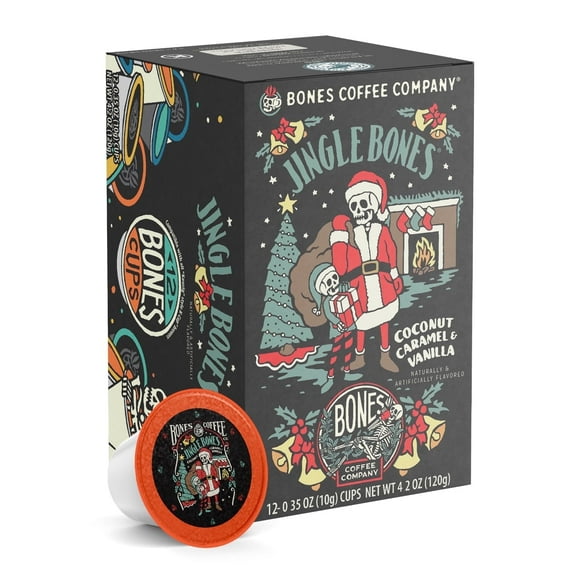 Bones Coffee Company Jingle Bones Caramel Vanilla Coconut Flavored ...