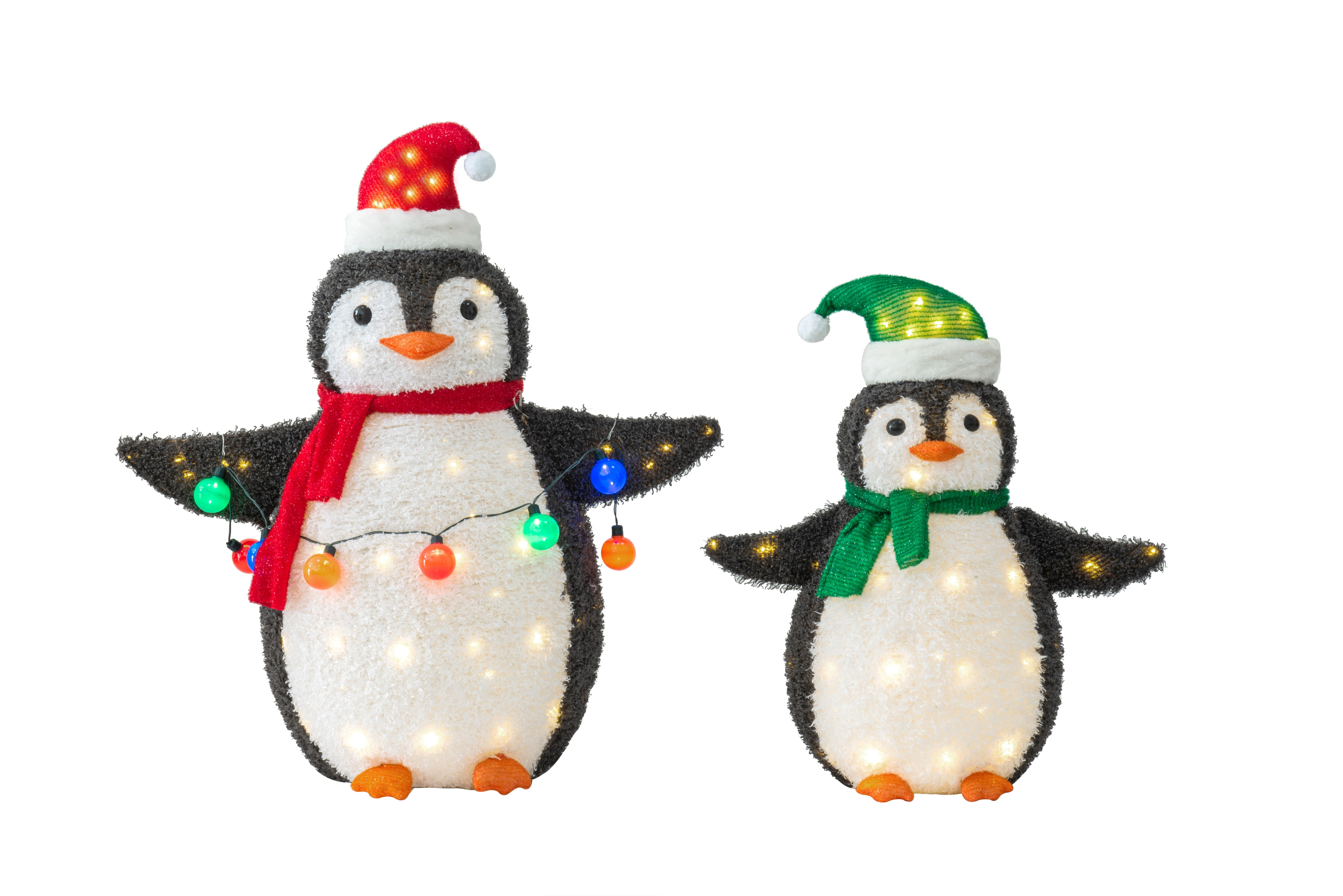 Jingle Joy 2-Piece 36-Inch LED Lighted Outdoor Penguin Family - Weather ...