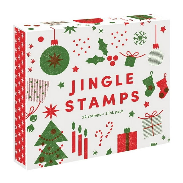 Jingle Stamps : 22 stamps + 2 ink pads (Kit) - Walmart.com