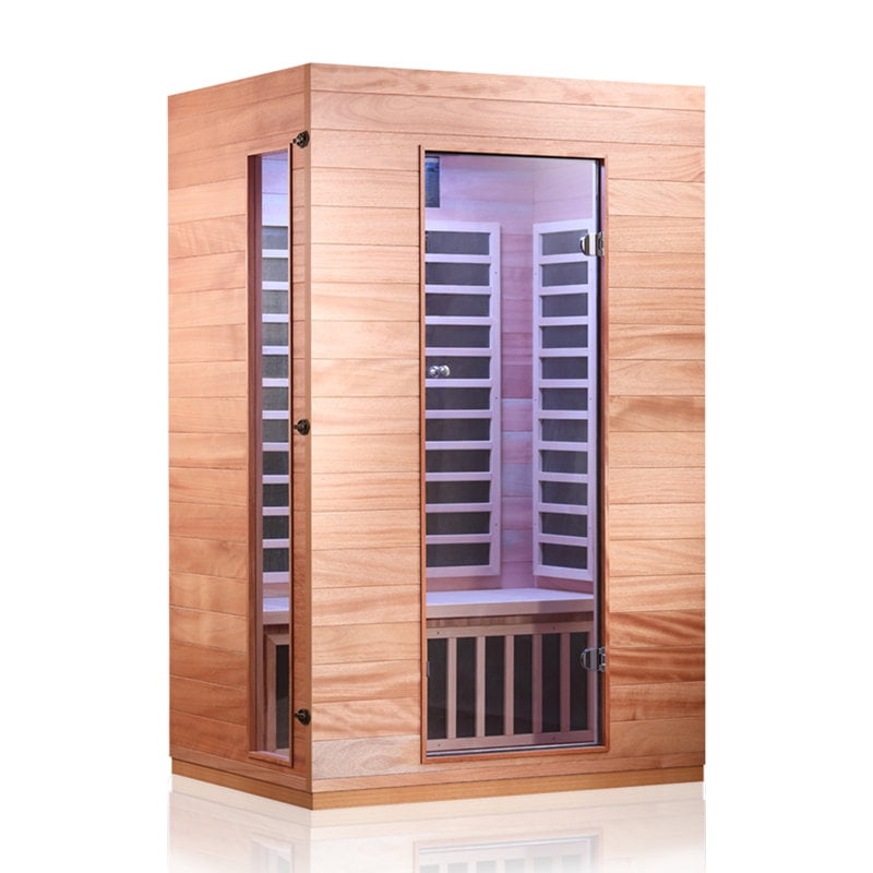 Jingliving Home Sauna Room 2 Person Okoume & Hemlock Wooden Indoor Sauna - Walmart.com