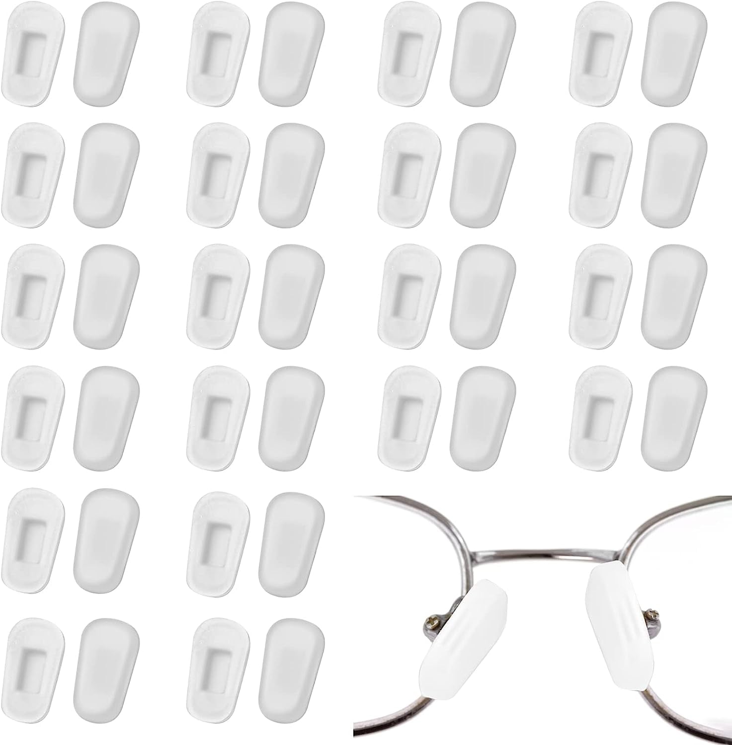 Jingyang Silicone Nose Pads for Glasses, Push-In Design, Durable ...