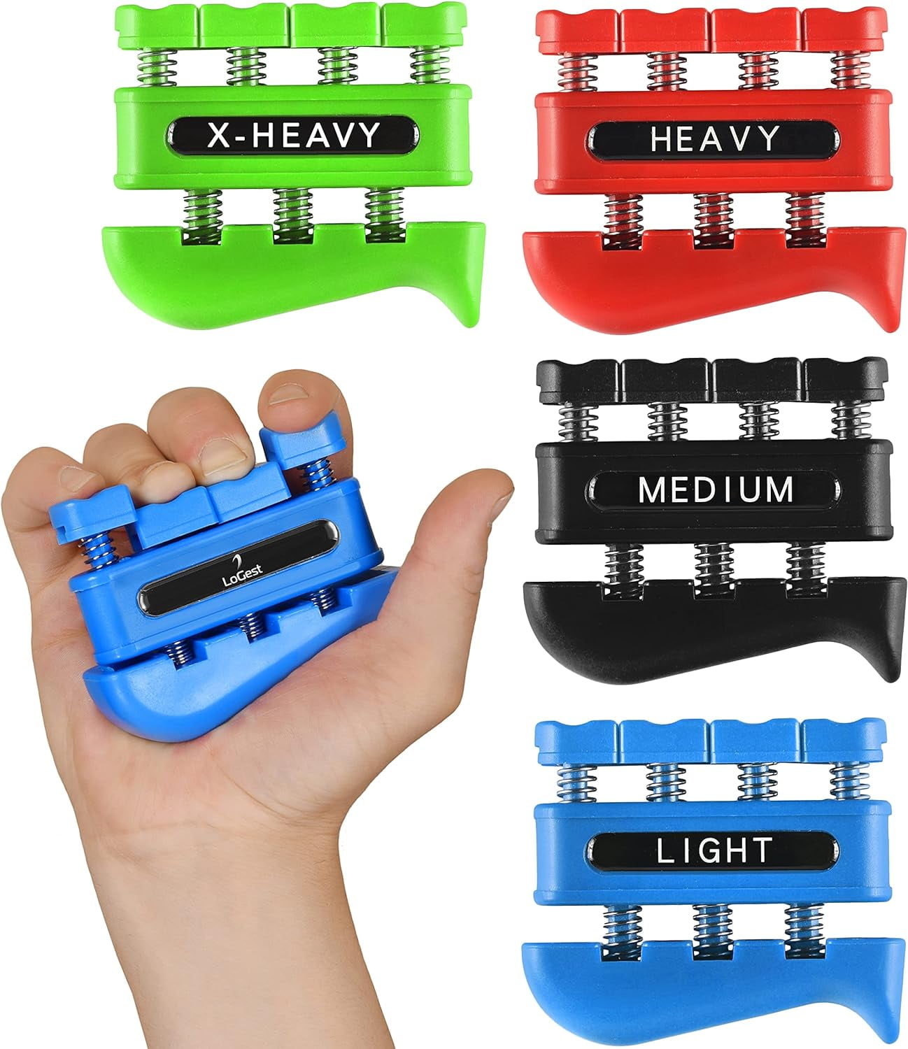Jingyang Finger Strengthener Hand Grip Workout for Therapy upto 11lbs 4 ...
