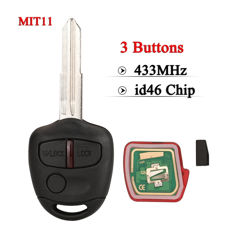 Jingyuqin 2/3 Buttons 433MHz Car Remote Key id46 chiip For Mitsubishi ...