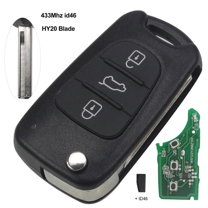 Jingyuqin For Hyundai I30 IX35 ELANTRA Tucson SONATA NF 433Mhz ASK ID46 ...