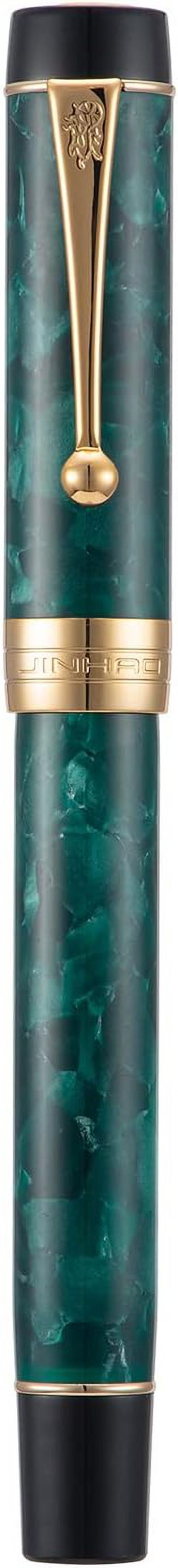 Jinhao 100 Classic Fountain Pen Green Celluloid, Medium Nib with ...