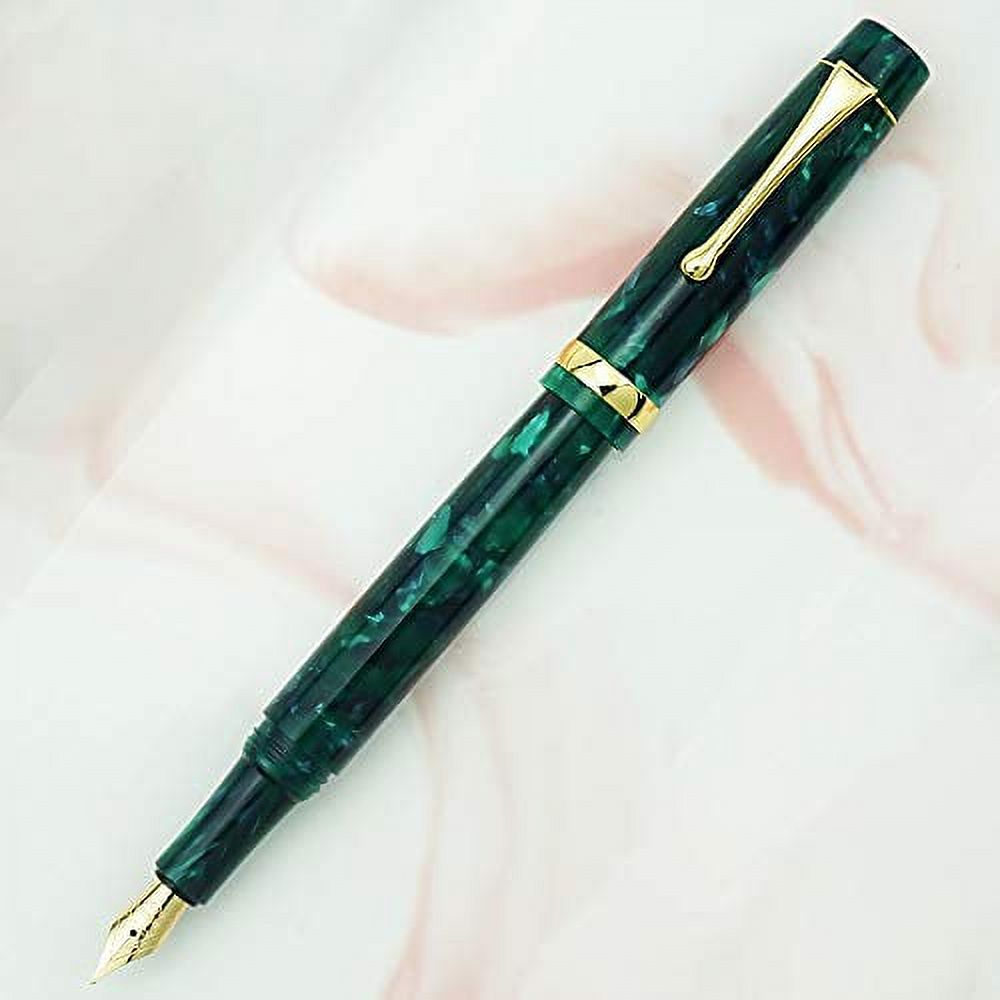 Jinhao Green Acrylic Resin Fountain Pen, Extra Fine Nib Classic Pen ...