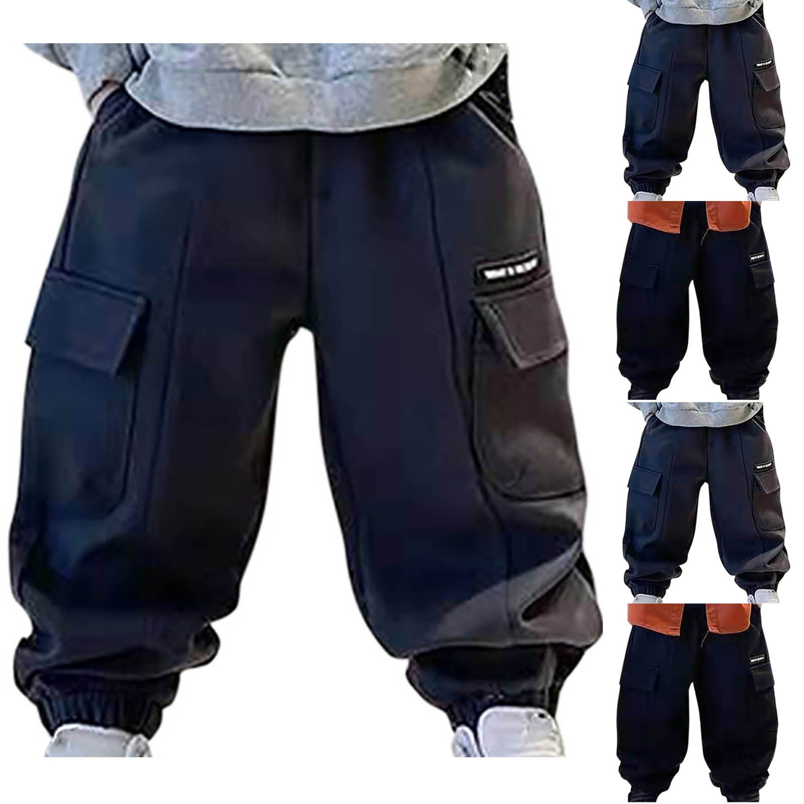 Jinhomg Baby Boys Cargo Pants Toddler Kids Multi Pocket Elastic Waist ...