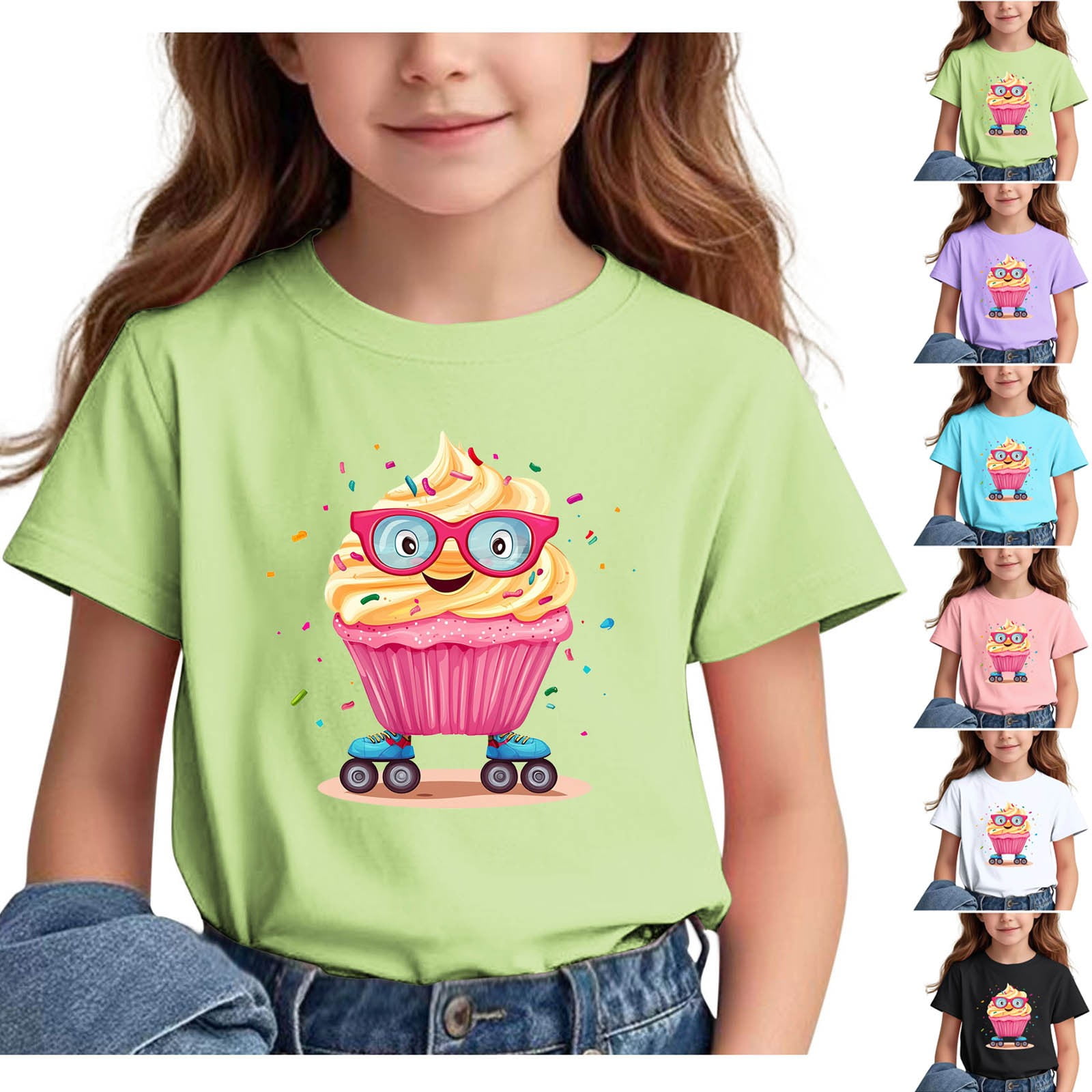 Jinhomg Back To School Shirts for Girls Cute Cartoon Character Graphic ...