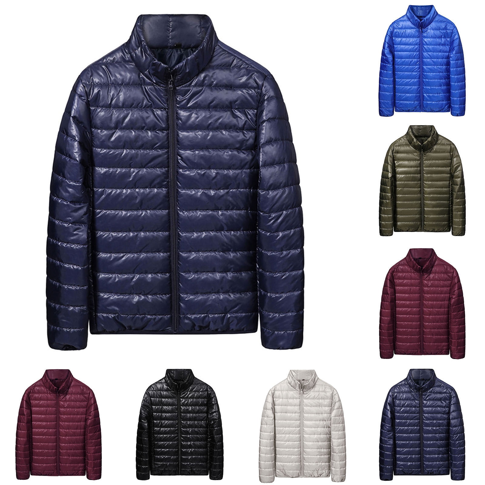 Jinhomg Big And Tall Winter Jackets for Men Lightweight Hooded Down ...