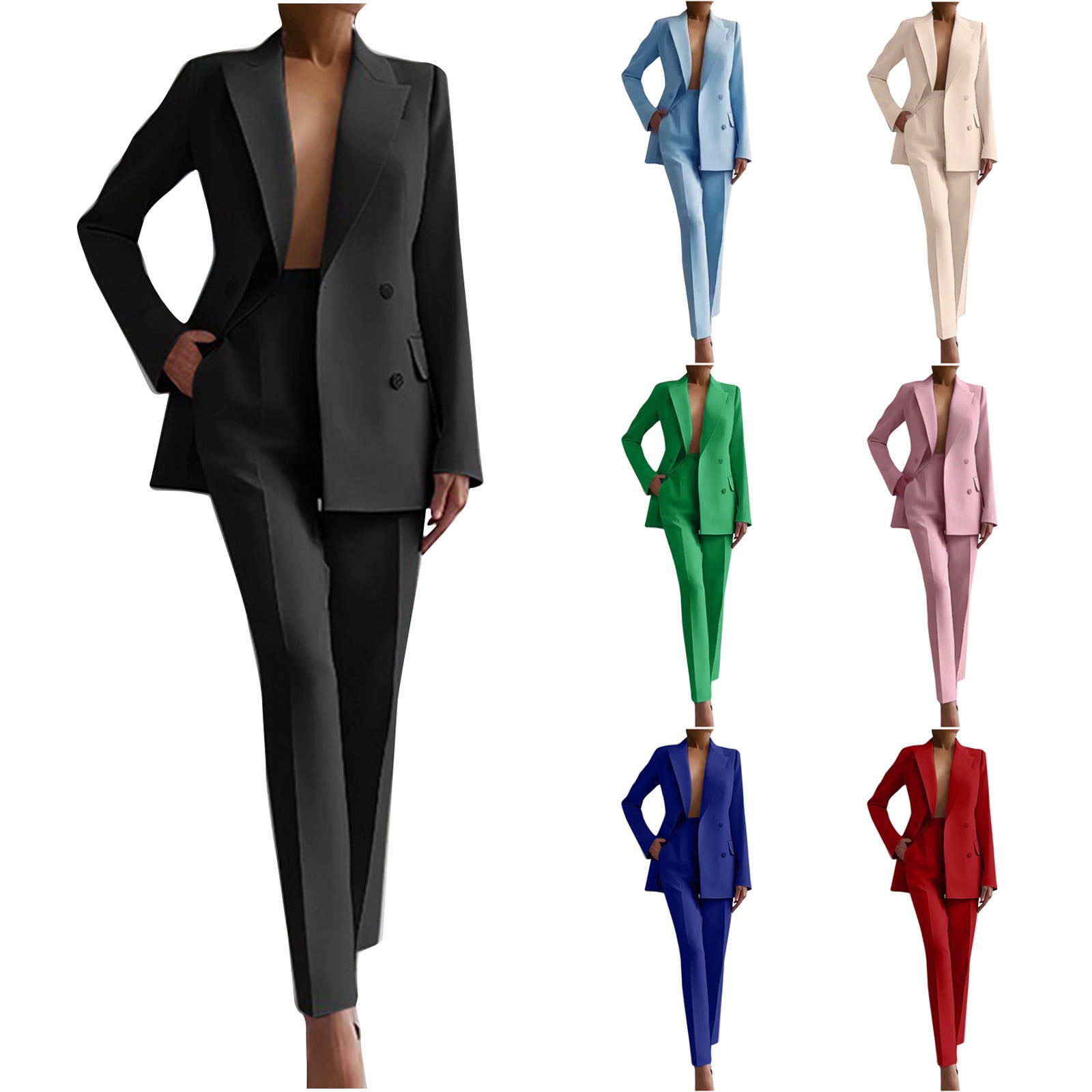 Jinhomg Blazer Outfits for Women Business Casual Notched Neck Cardigan ...
