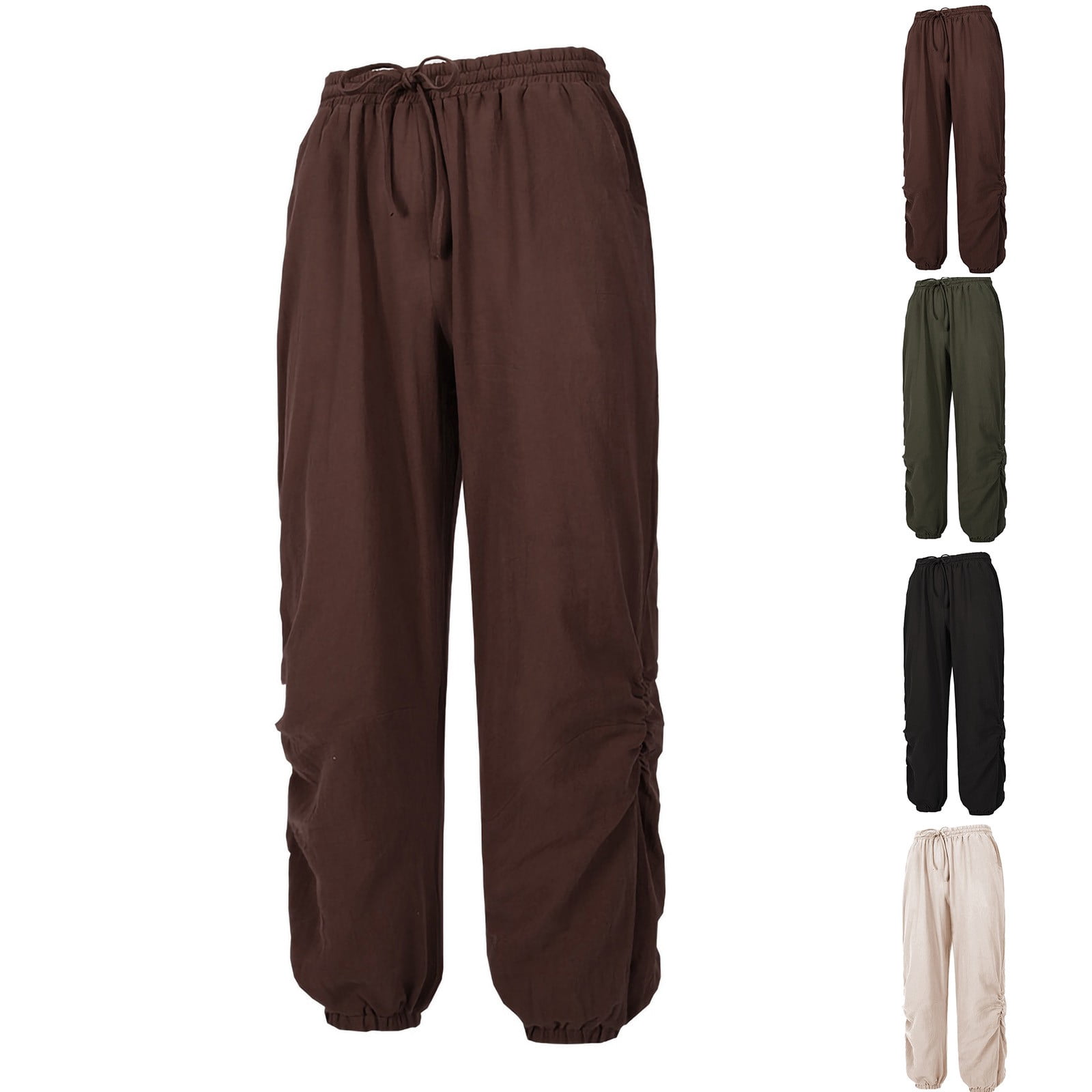 Jinhomg Breathable Pants for Men Quick Dry Cotton Linen Yoga Pants ...