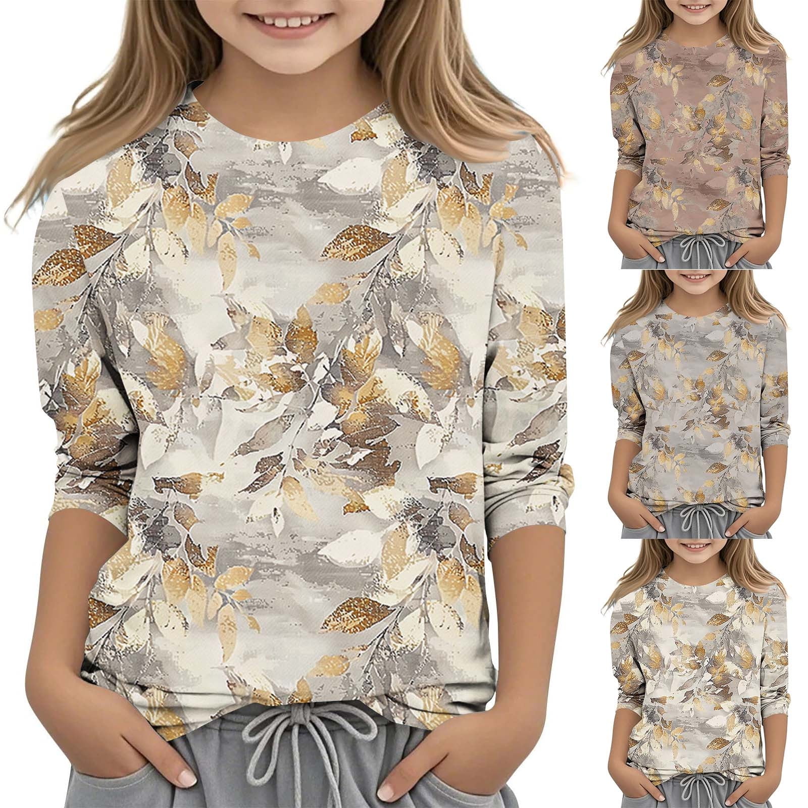 Jinhomg Casual Shirts for Toddler Girls Elegant Floral Print Tunic ...