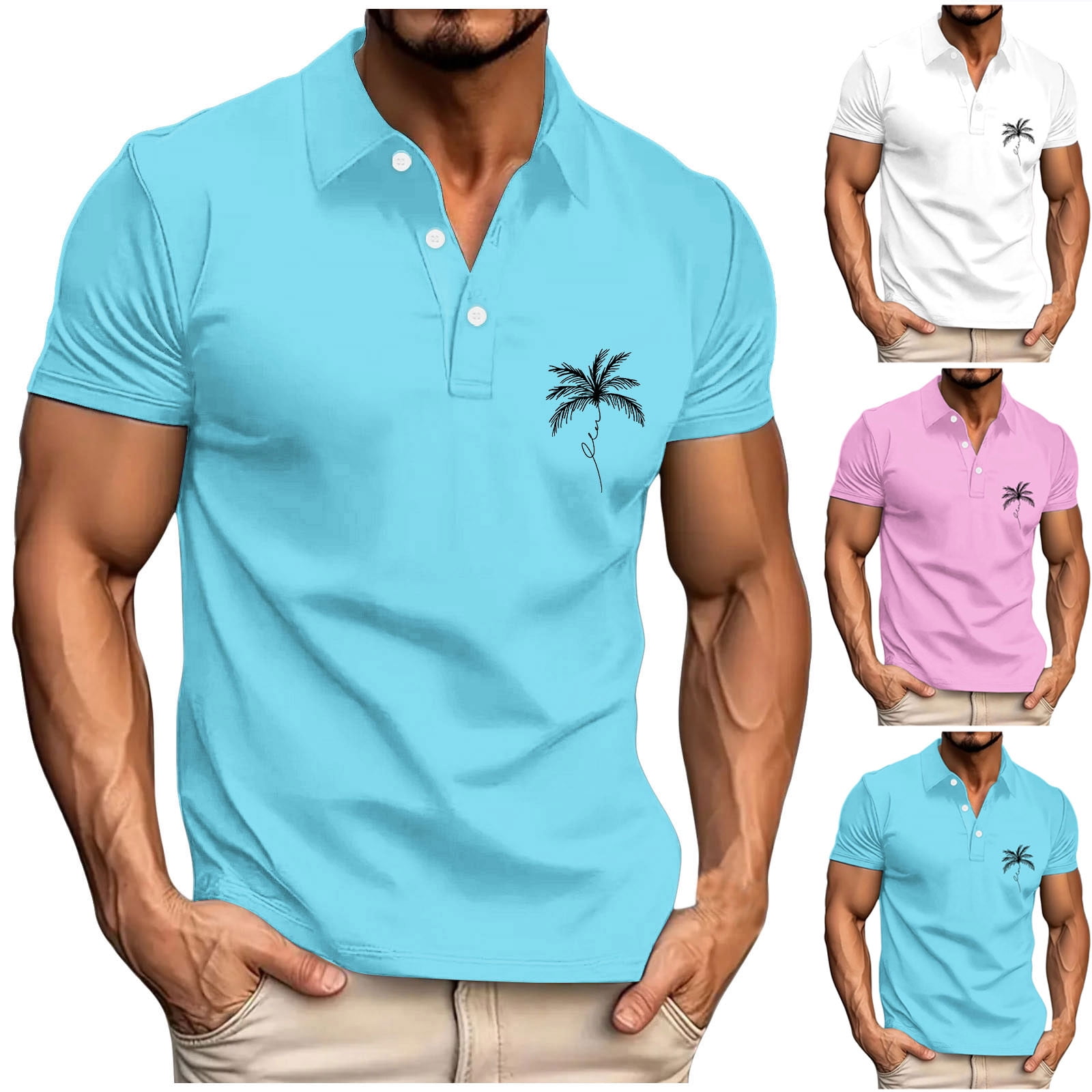 Jinhomg Casual Summer Shirts for Men 2025 Trendy Tropical Hawaiian ...