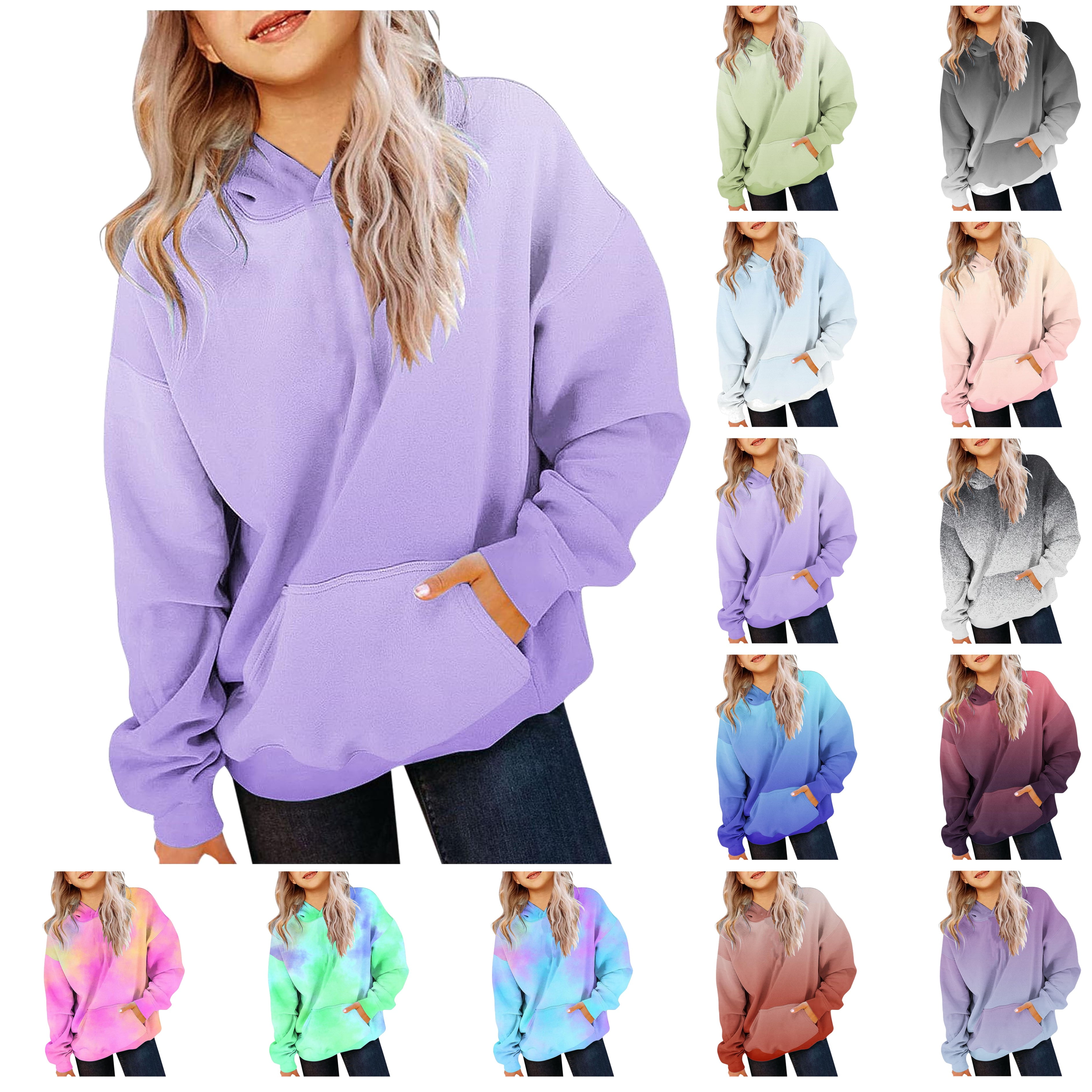 Jinhomg Kids Fall Hoodies Trendy Gradient Color Drawstring Hooded ...