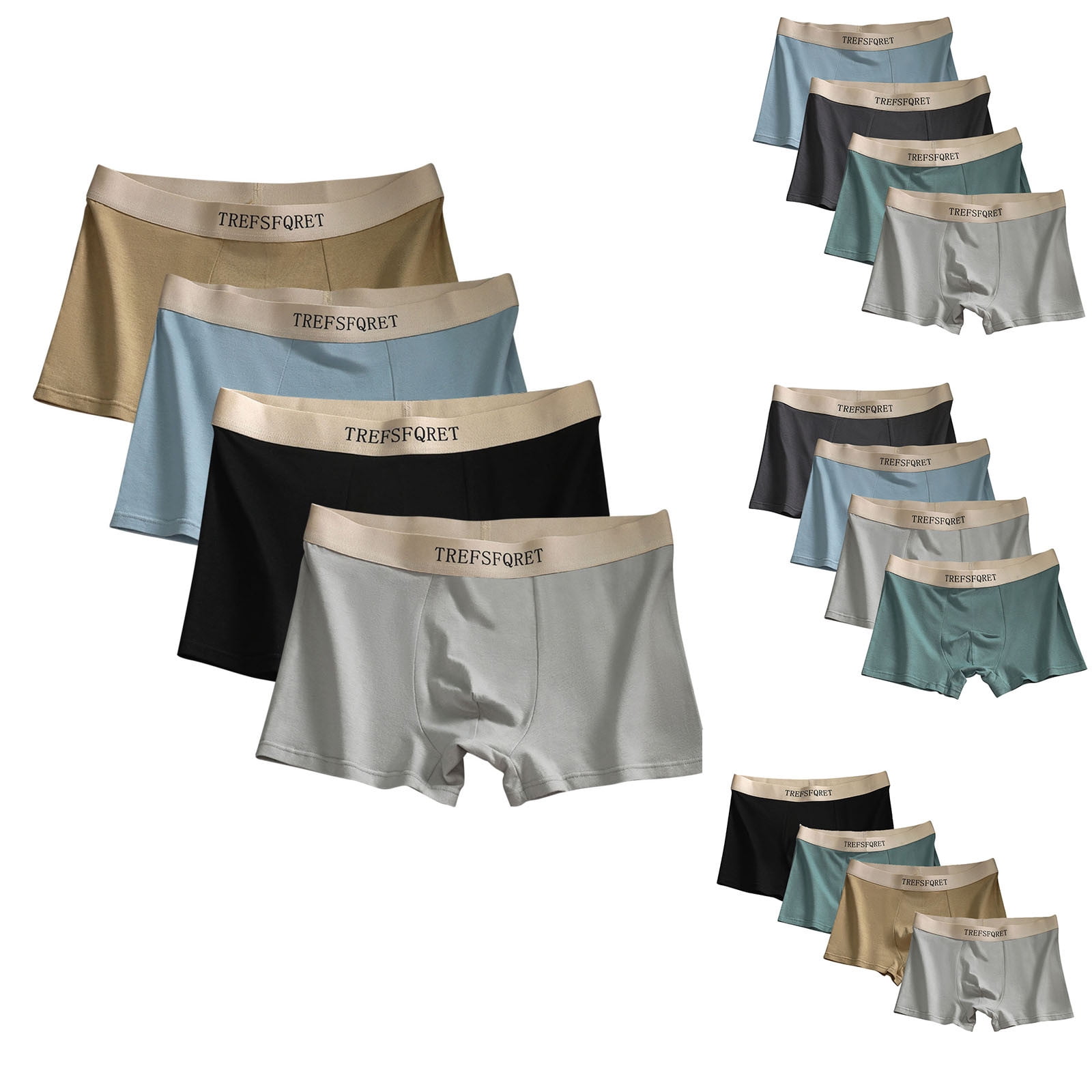Jinhomg Men's Breathable Underwear Soft Comfy Cotton Boxer Briefs ...