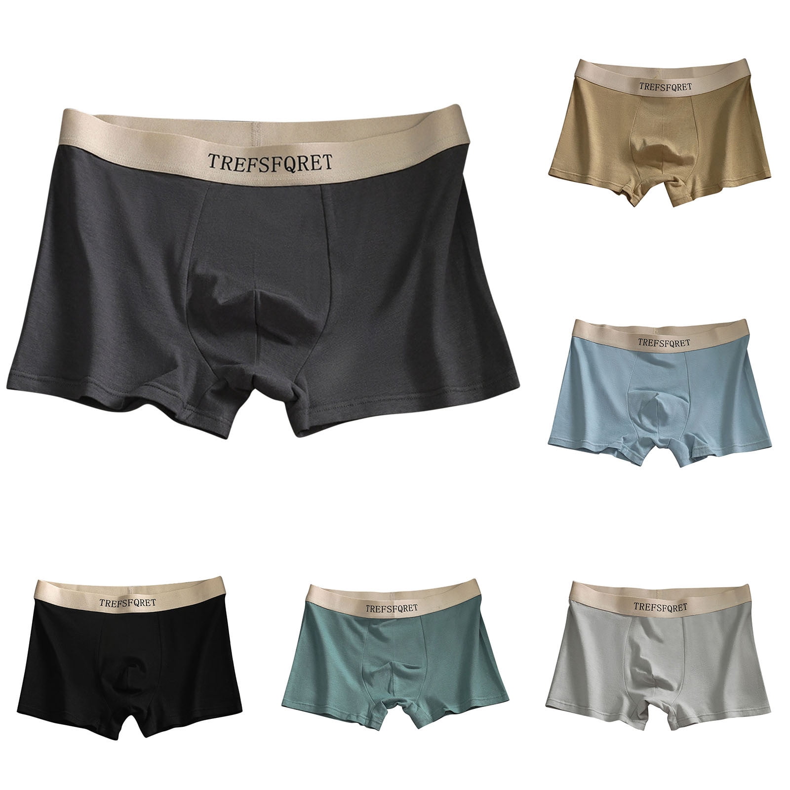 Jinhomg Men's Breathable Underwear Soft Comfy Cotton Boxer Briefs ...