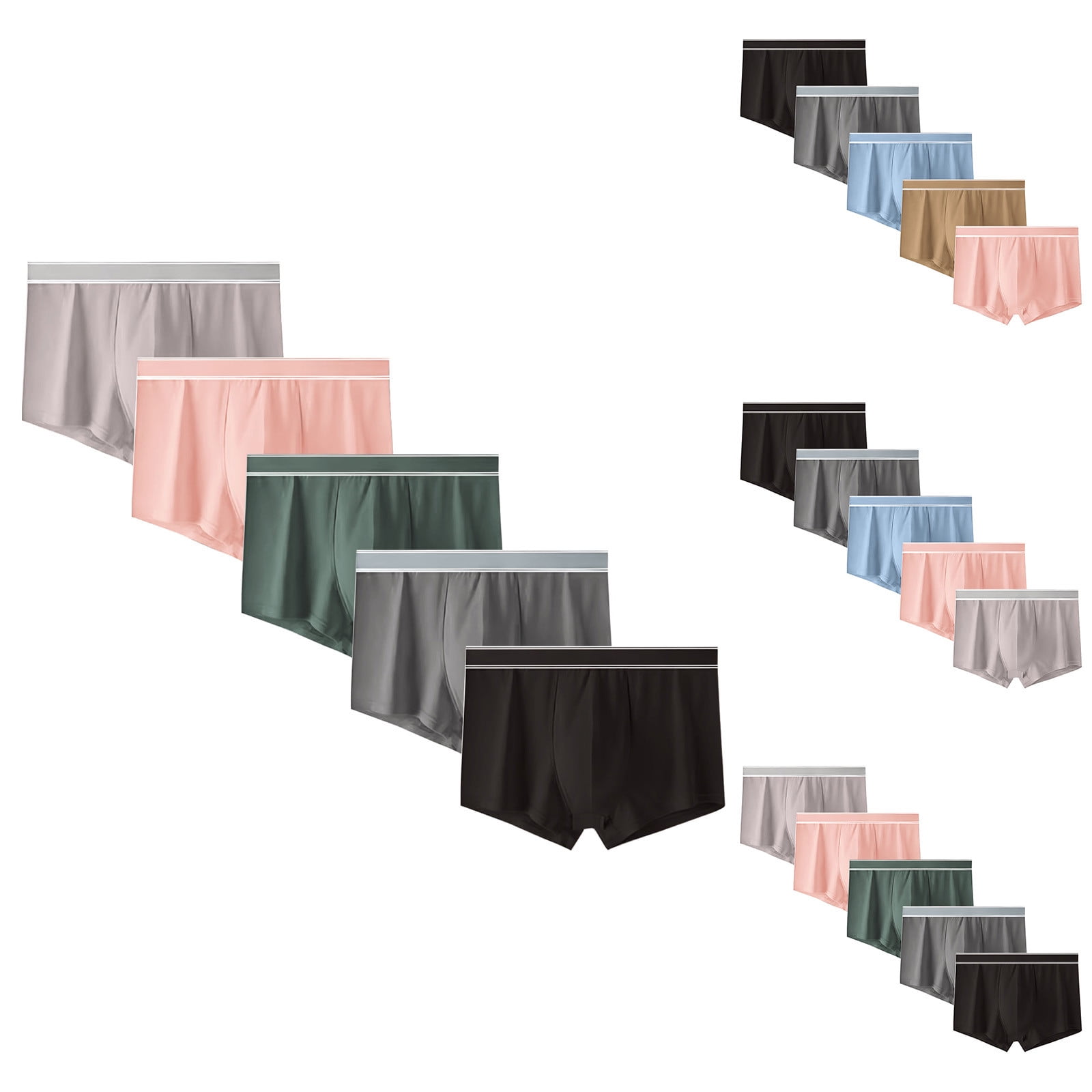 Jinhomg Mens Boxers Multipack 3 PC Lightweight Breathable Trunks ...