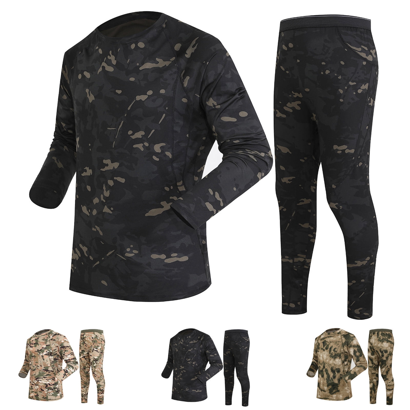 Jinhomg Mens Compression Workout Sets 2 Piece Camouflage Sweatsuits ...