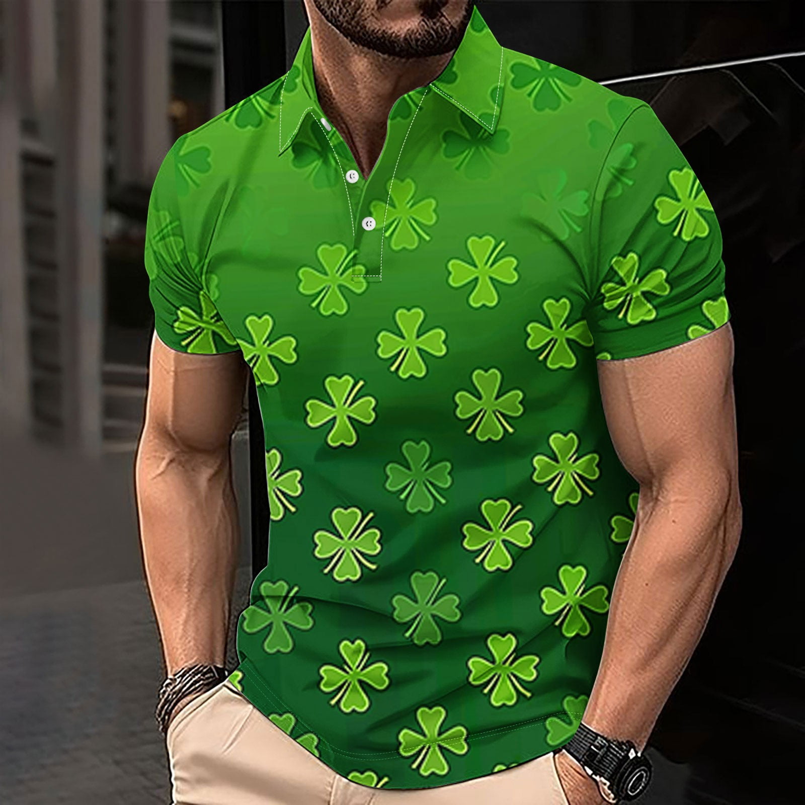 Jinhomg Mens Holiday Shirts 2025 Trendy St. Patrick's Day Themed ...