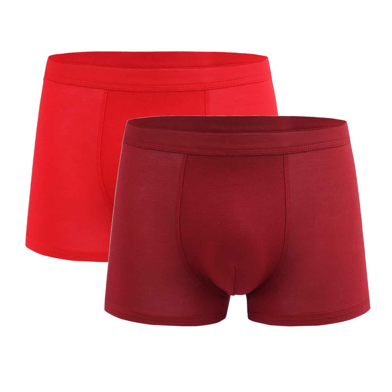 Jinhomg Mens Seamless Boxer Briefs 2 PC Stretchy Athletic Trunks ...