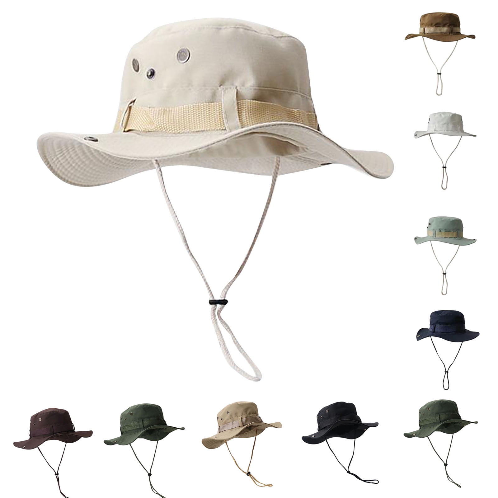 Jinhomg Outdoor Wide Brim Sun Protect Hat, Unisex UV Protection Bucket ...