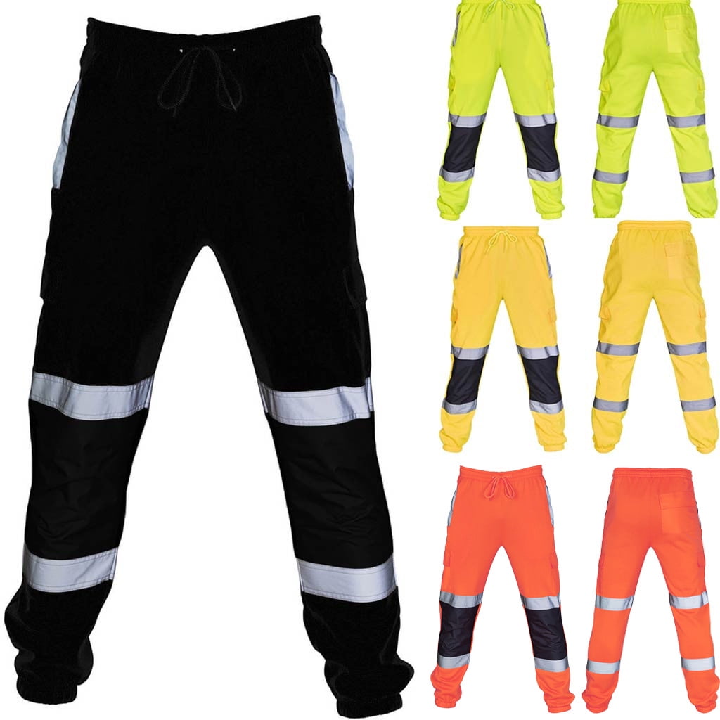 Jinhomg Safety Rain Pants Mens Reflective High Visibility Waterproof ...