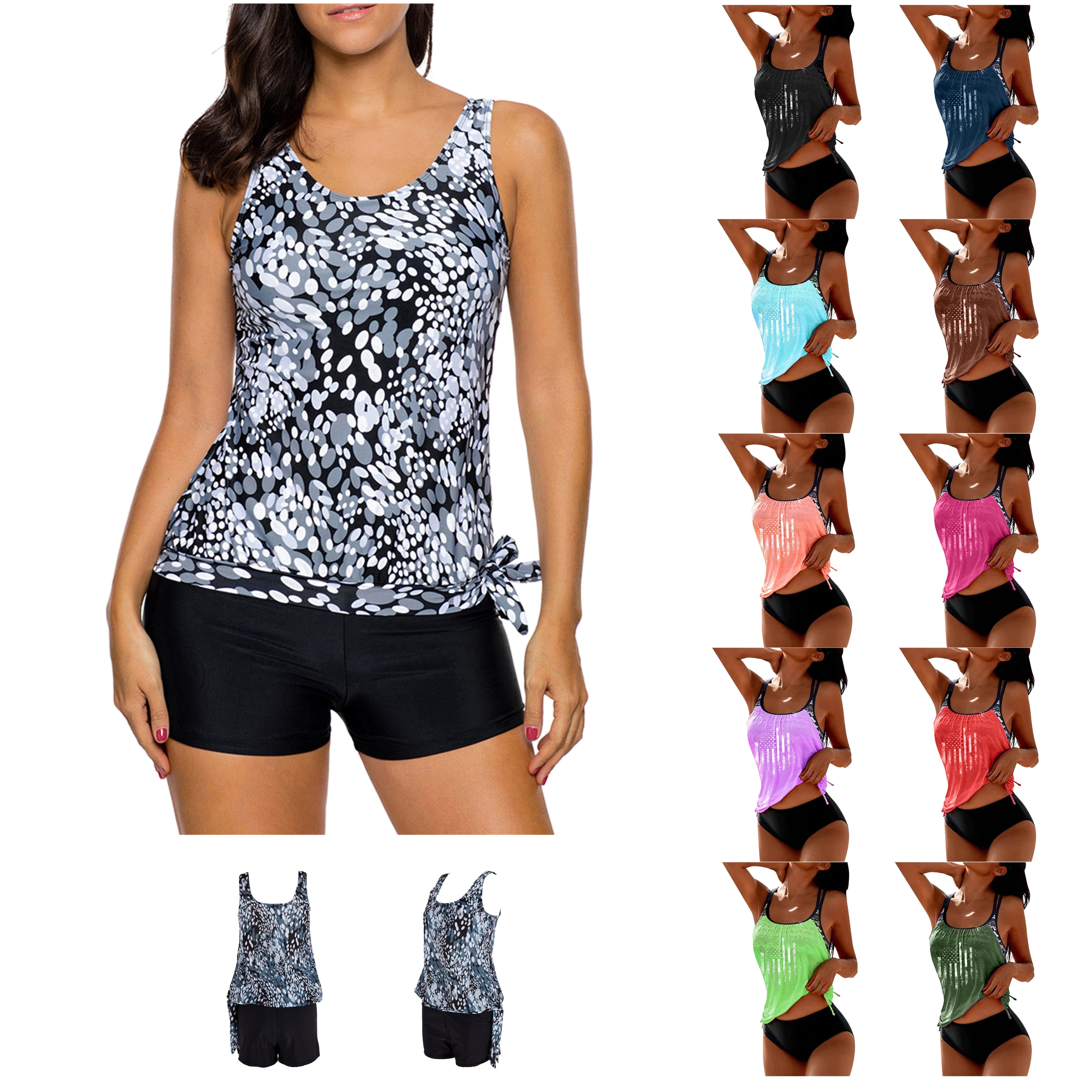 Jinhomg Tankini Swimsuits for Women Plus Size Tummy Control Bathing ...