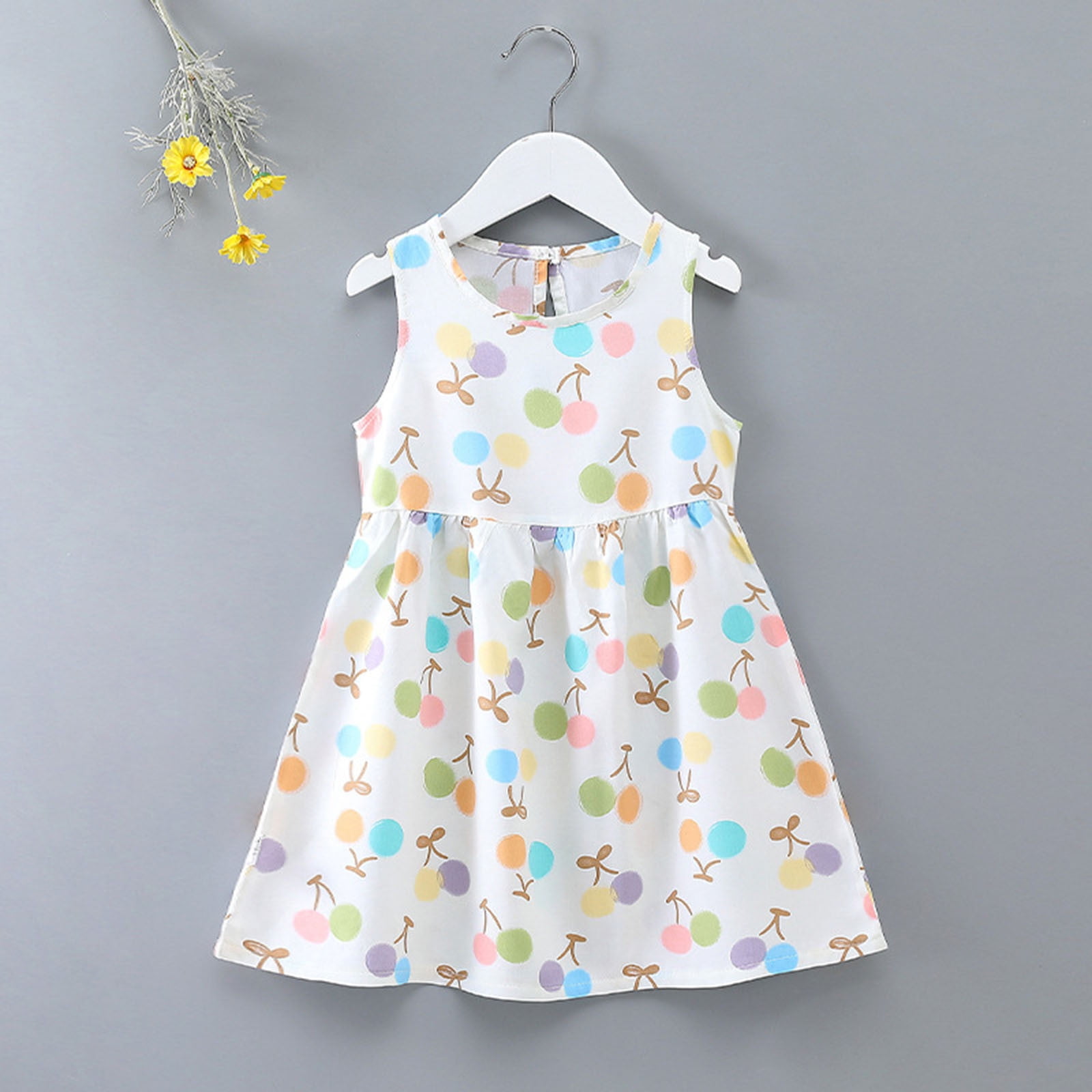 Jinhomg Toddler Girl Tank Dress Cute Floral Print Casual Beach Sundress ...