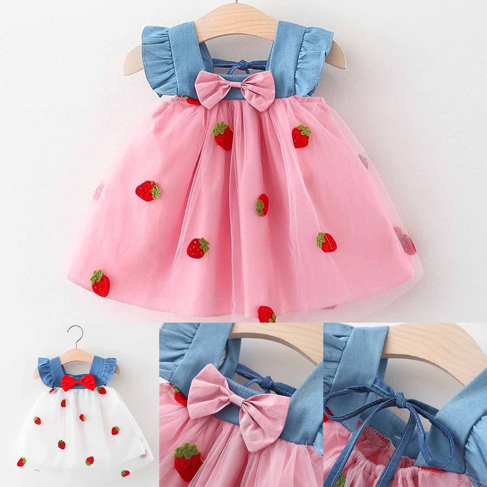 Jinhomg Toddler Girls Sleeveless Summer Dresses Cute Embroidery ...