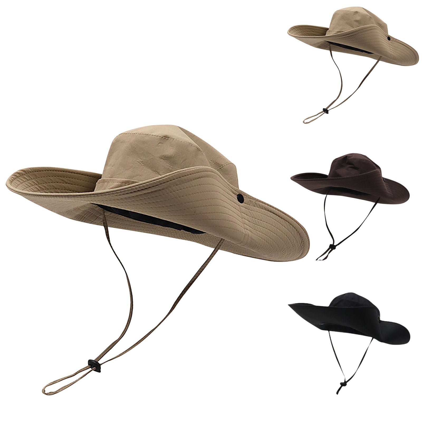 Jinhomg Unisex Sun Hat Lightweight Wide Brim Bucket Hat Breathable Upf ...