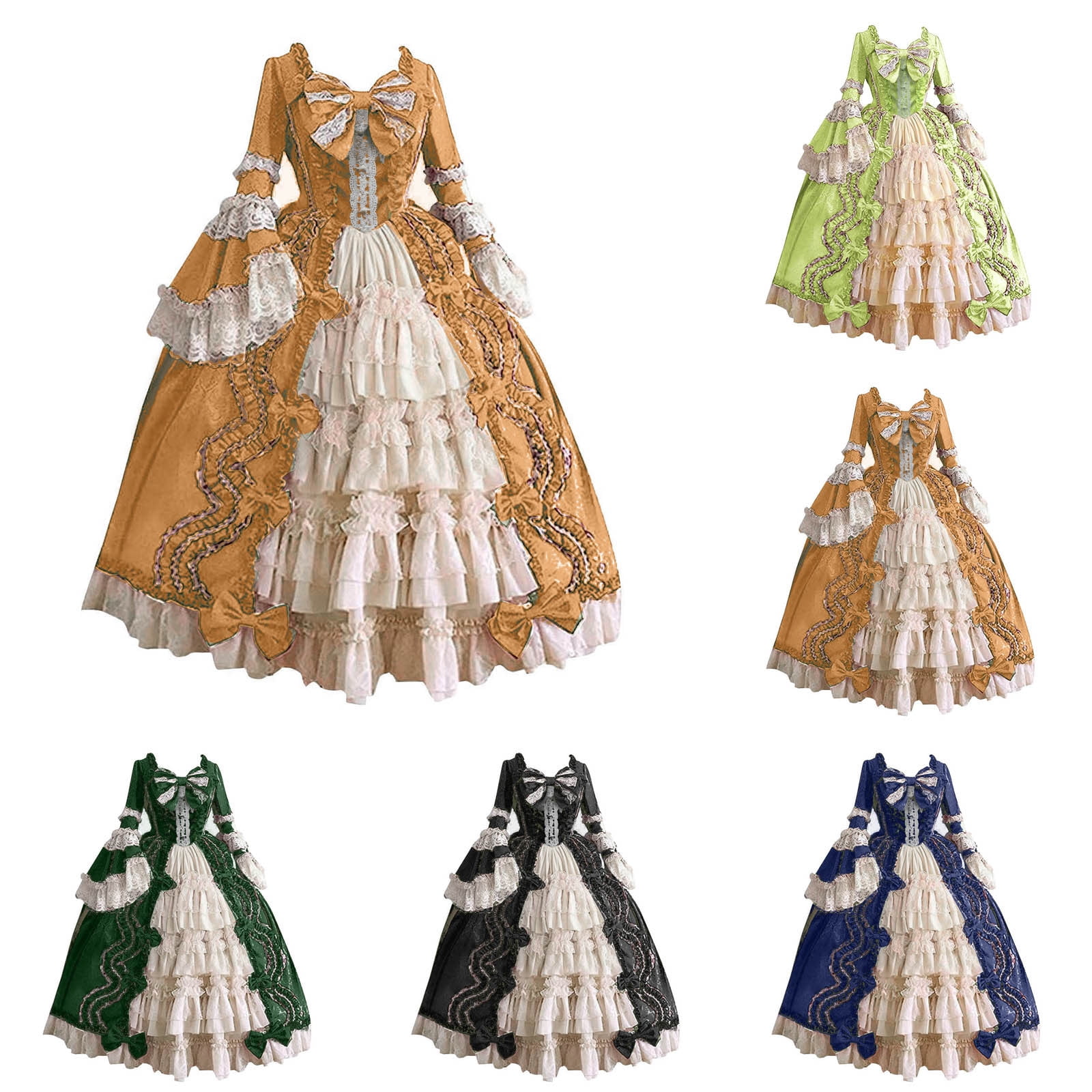 Jinhomg Women's Victoria Rococo Dresses French Lolita Princess Dress ...